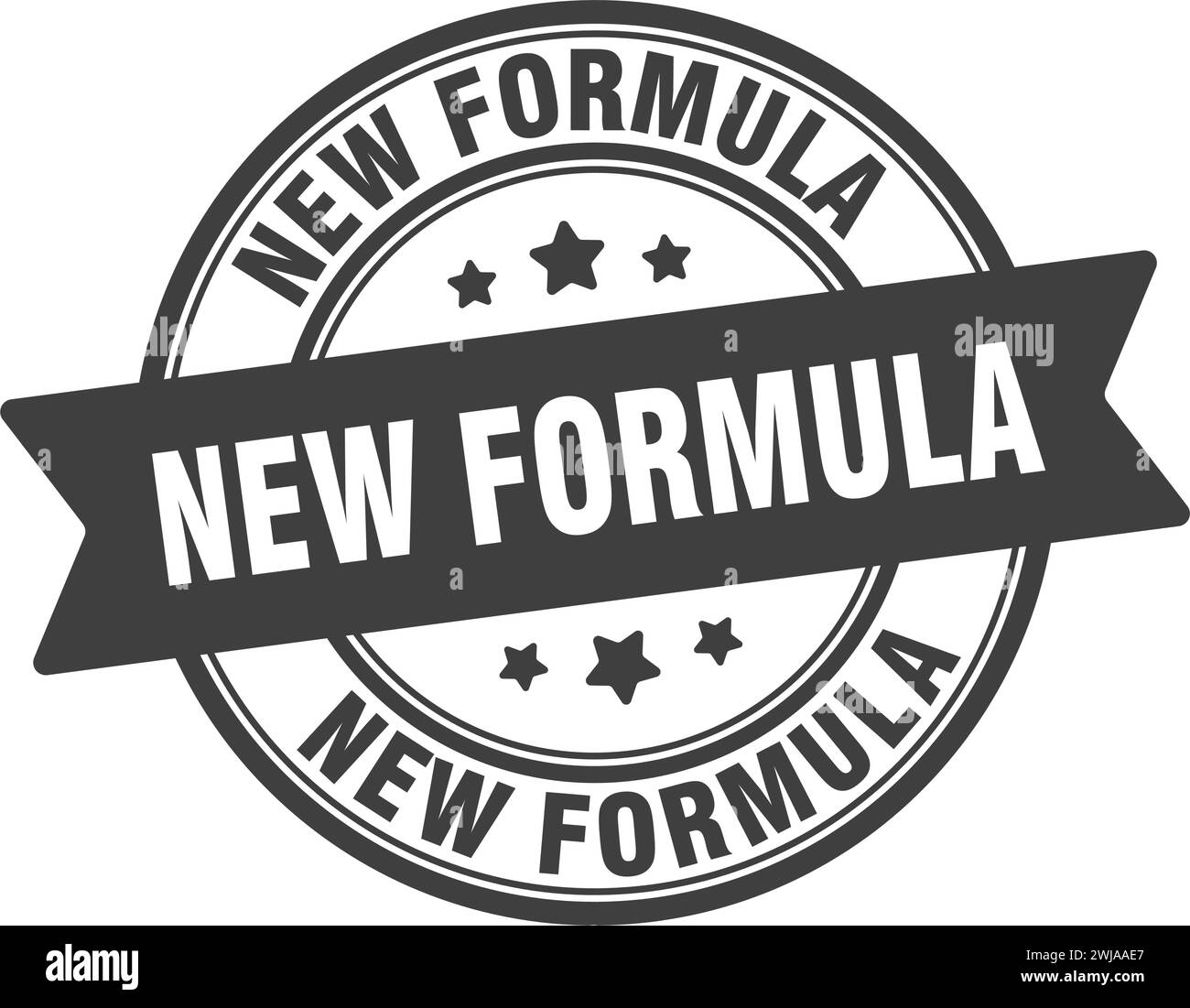 new formula stamp. new formula round sign. label on transparent ...