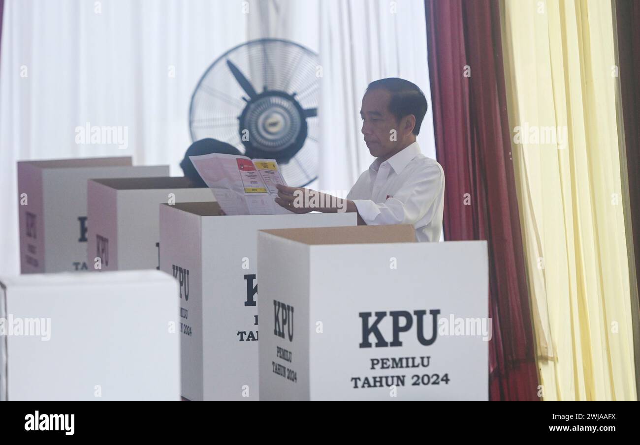 Jakarta, Indonesia. 14th Feb, 2024. Indonesian President Joko Widodo ...