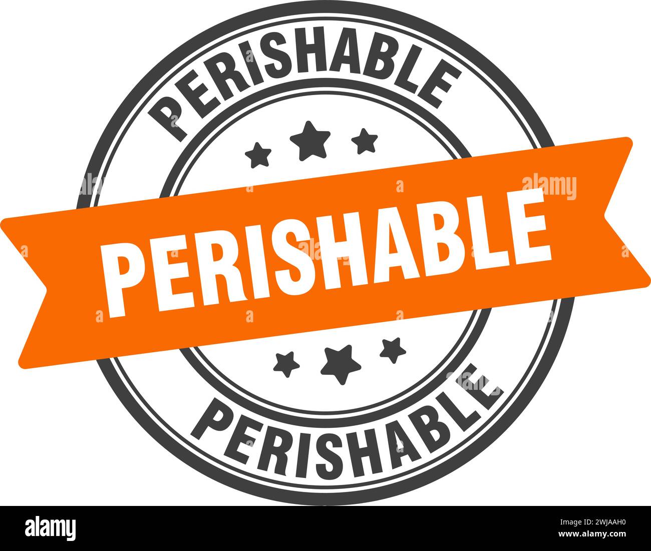 perishable stamp. perishable round sign. label on transparent ...