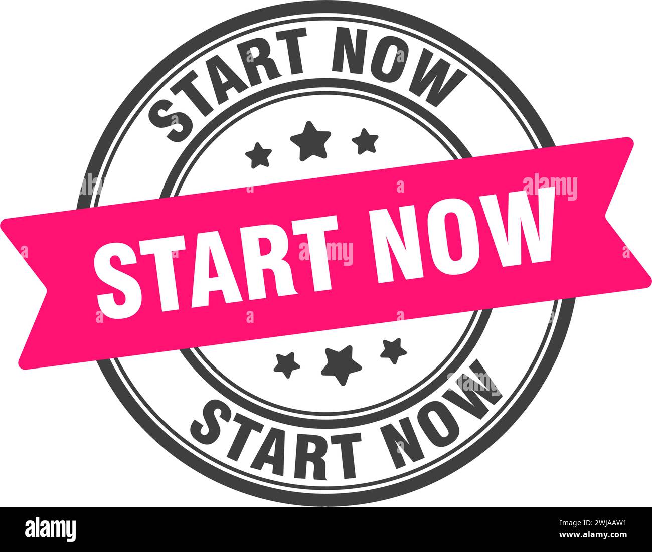 start now stamp. start now round sign. label on transparent background ...