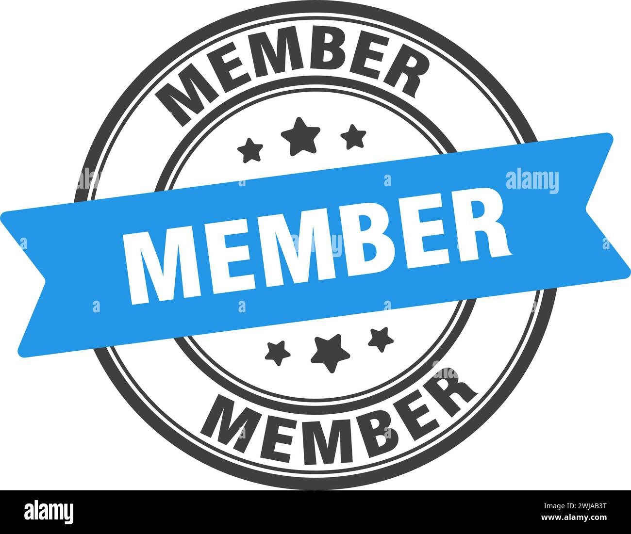 member stamp. member round sign. label on transparent background Stock ...