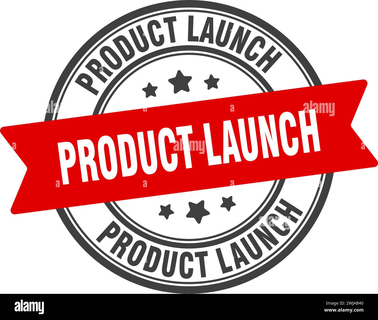 product launch stamp. product launch round sign. label on transparent ...