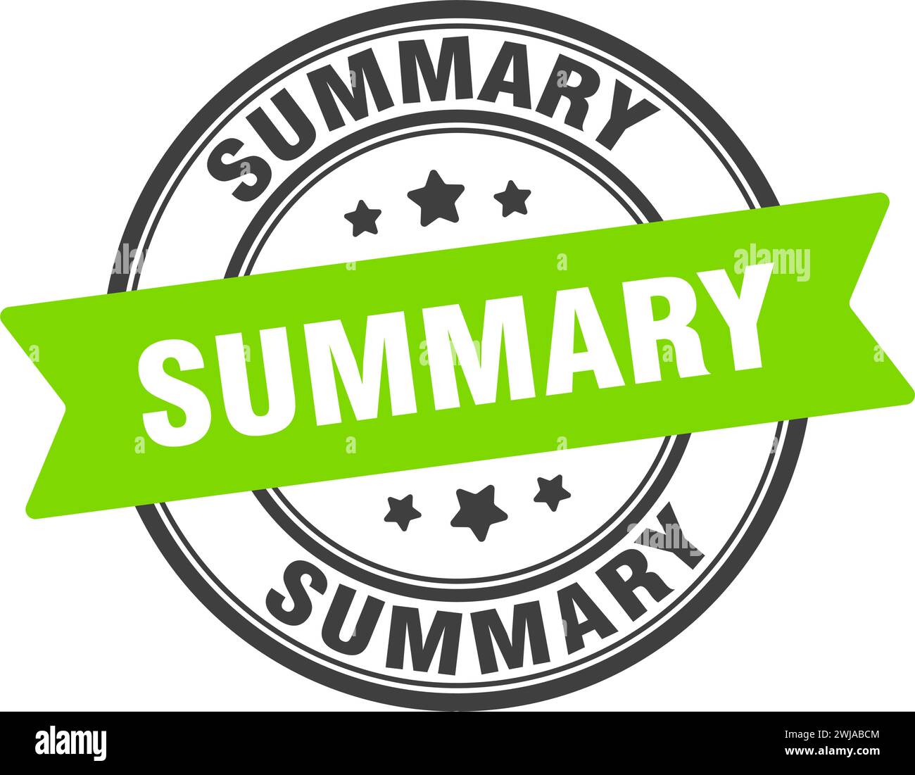 summary stamp. summary round sign. label on transparent background ...