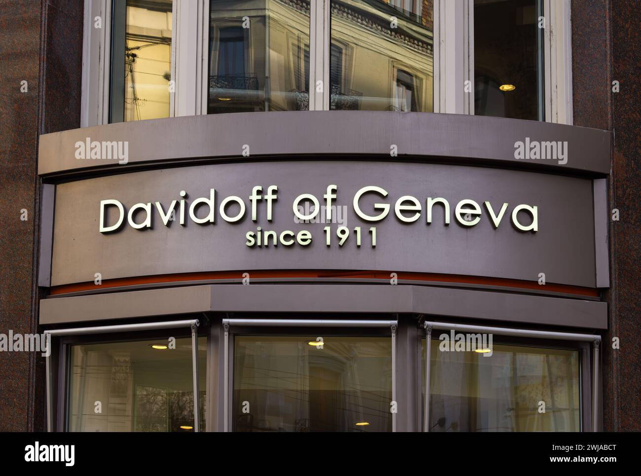 Geneva, Switzerland - February 3, 2024: Davidoff is a Swiss premium ...