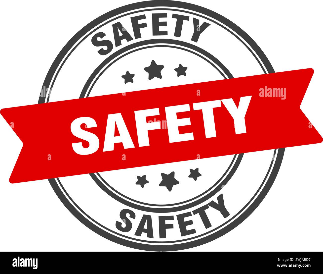 safety stamp. safety round sign. label on transparent background Stock ...