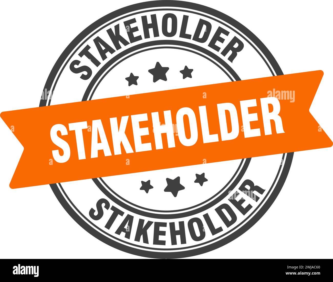 stakeholder stamp. stakeholder round sign. label on transparent ...
