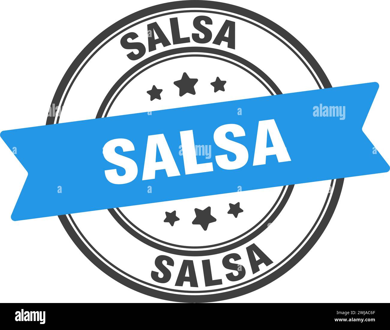 salsa stamp. salsa round sign. label on transparent background Stock ...