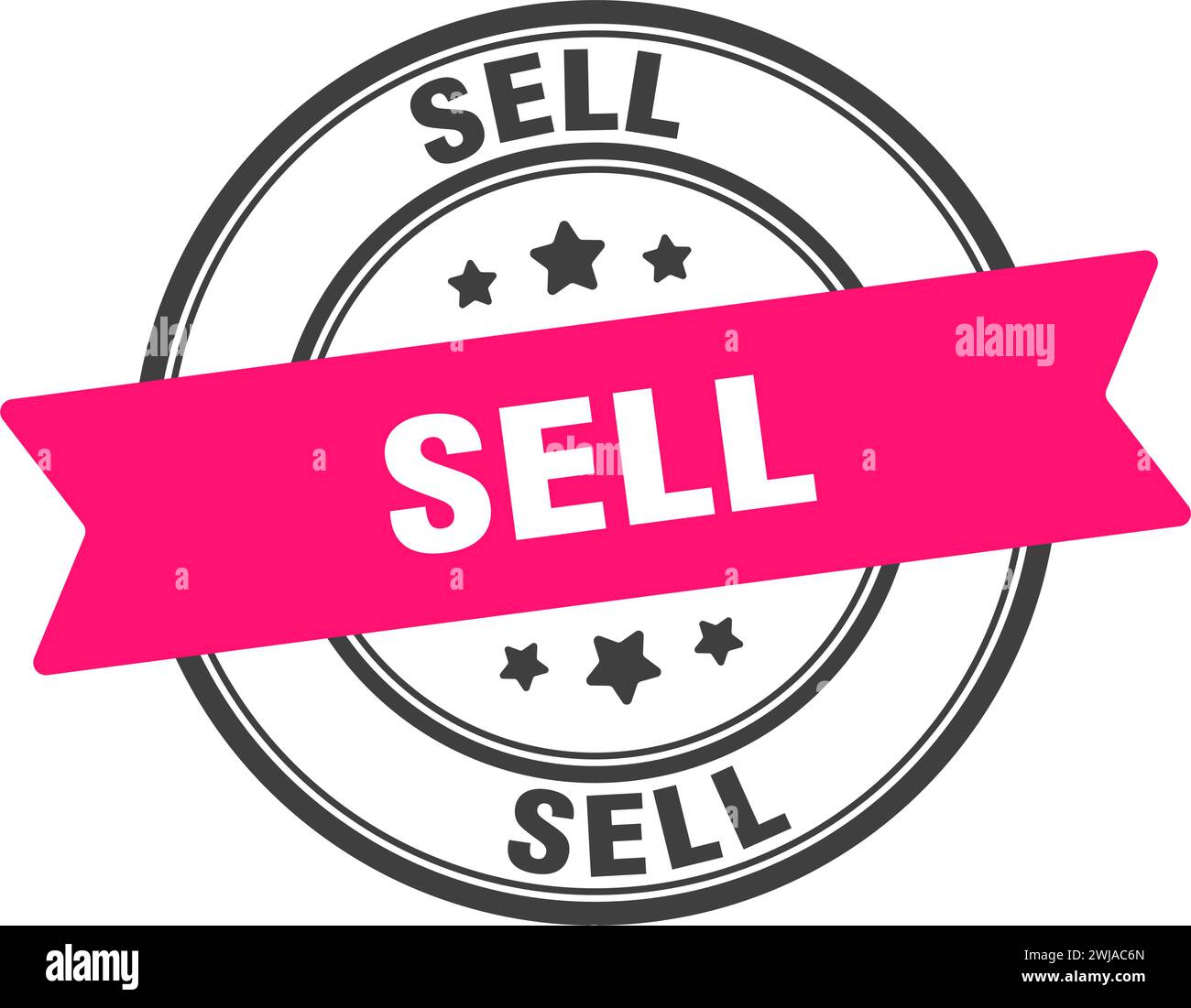 sell stamp. sell round sign. label on transparent background Stock ...