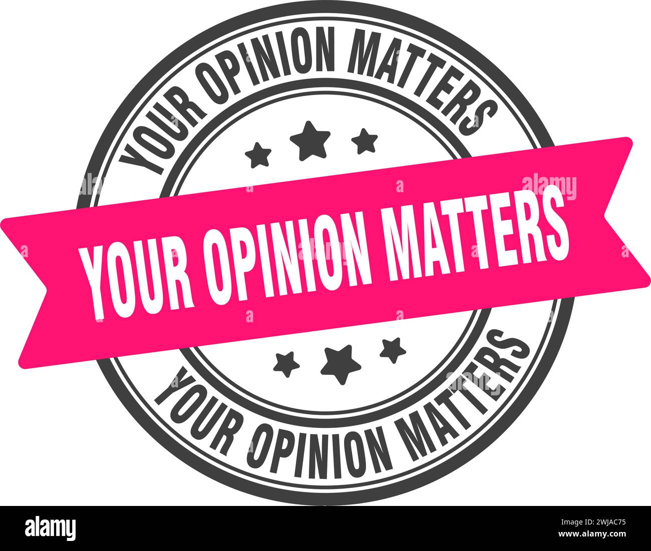 your opinion matters stamp. your opinion matters round sign. label on ...