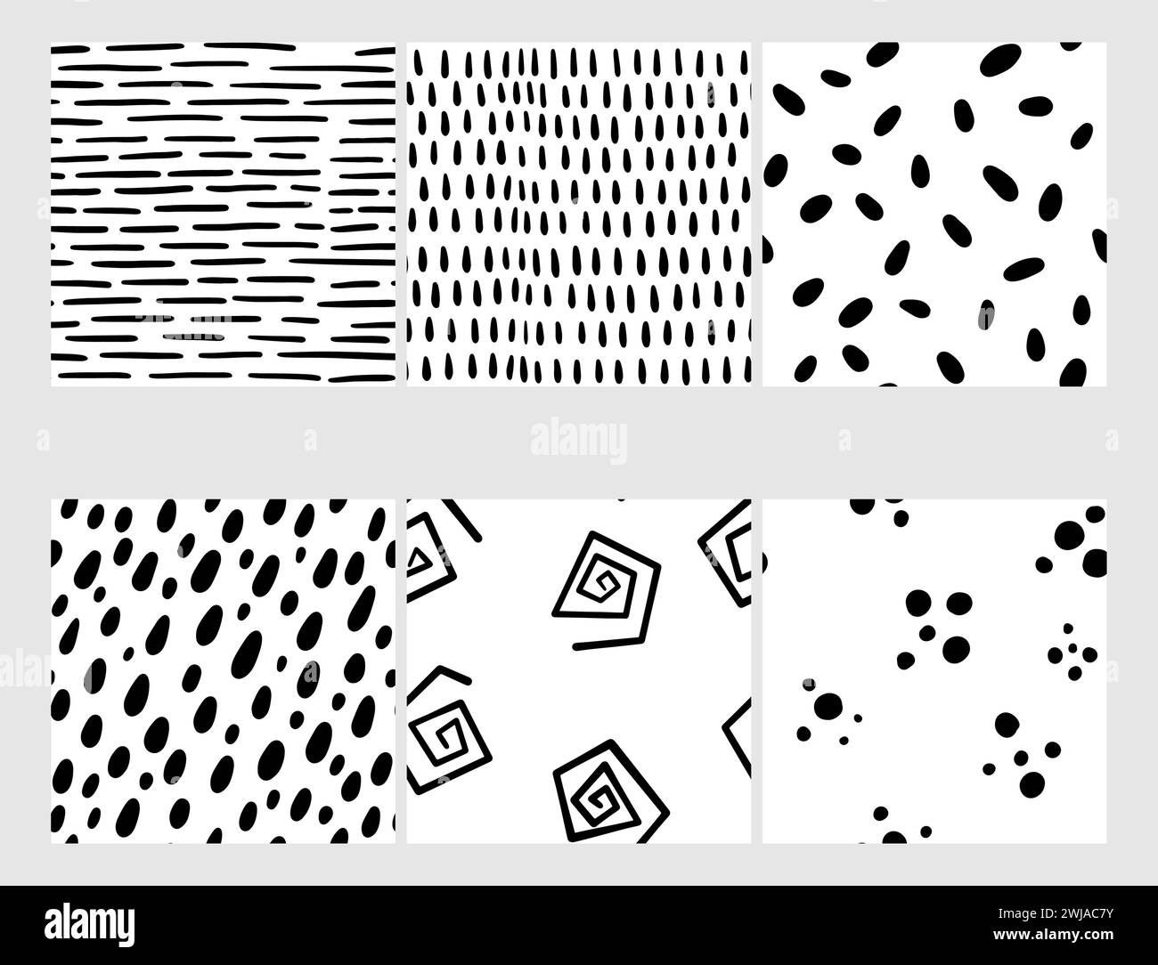 Small Dash Patterns Set Seamless Minimal Dash Pattern Small Elements