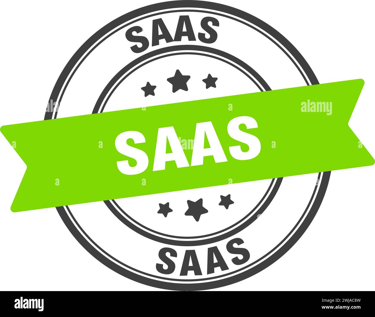 saas stamp. saas round sign. label on transparent background Stock ...