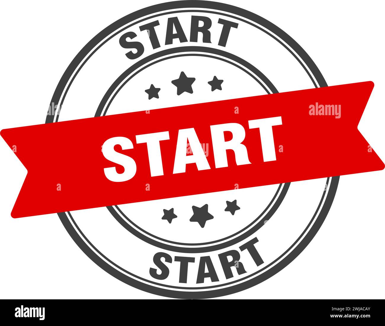 start stamp. start round sign. label on transparent background Stock ...