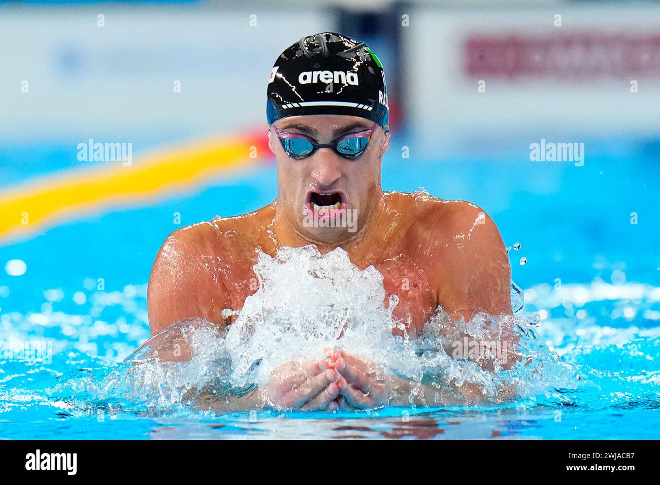 Alberto Razzetti of Italy competes in the men's 200-meter Individual ...
