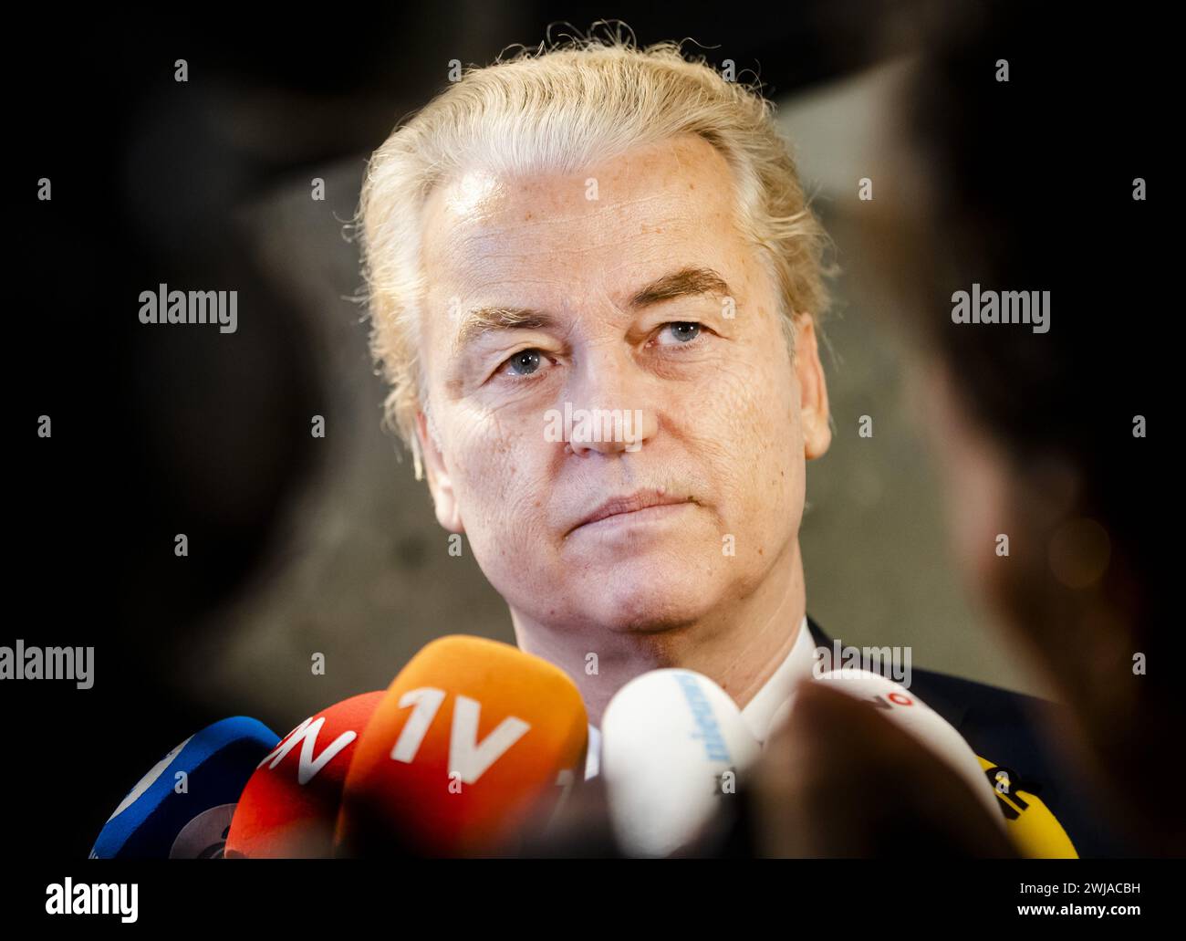 THE HAGUE - Geert Wilders (PVV) arrives for the debate on the final ...