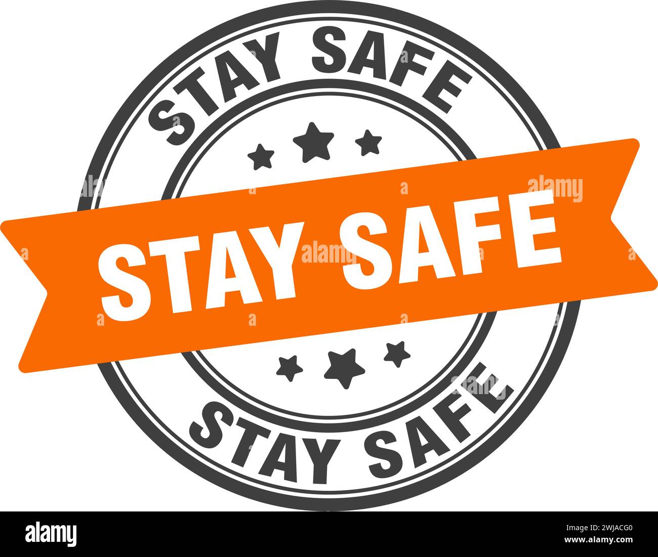 stay safe stamp. stay safe round sign. label on transparent background ...