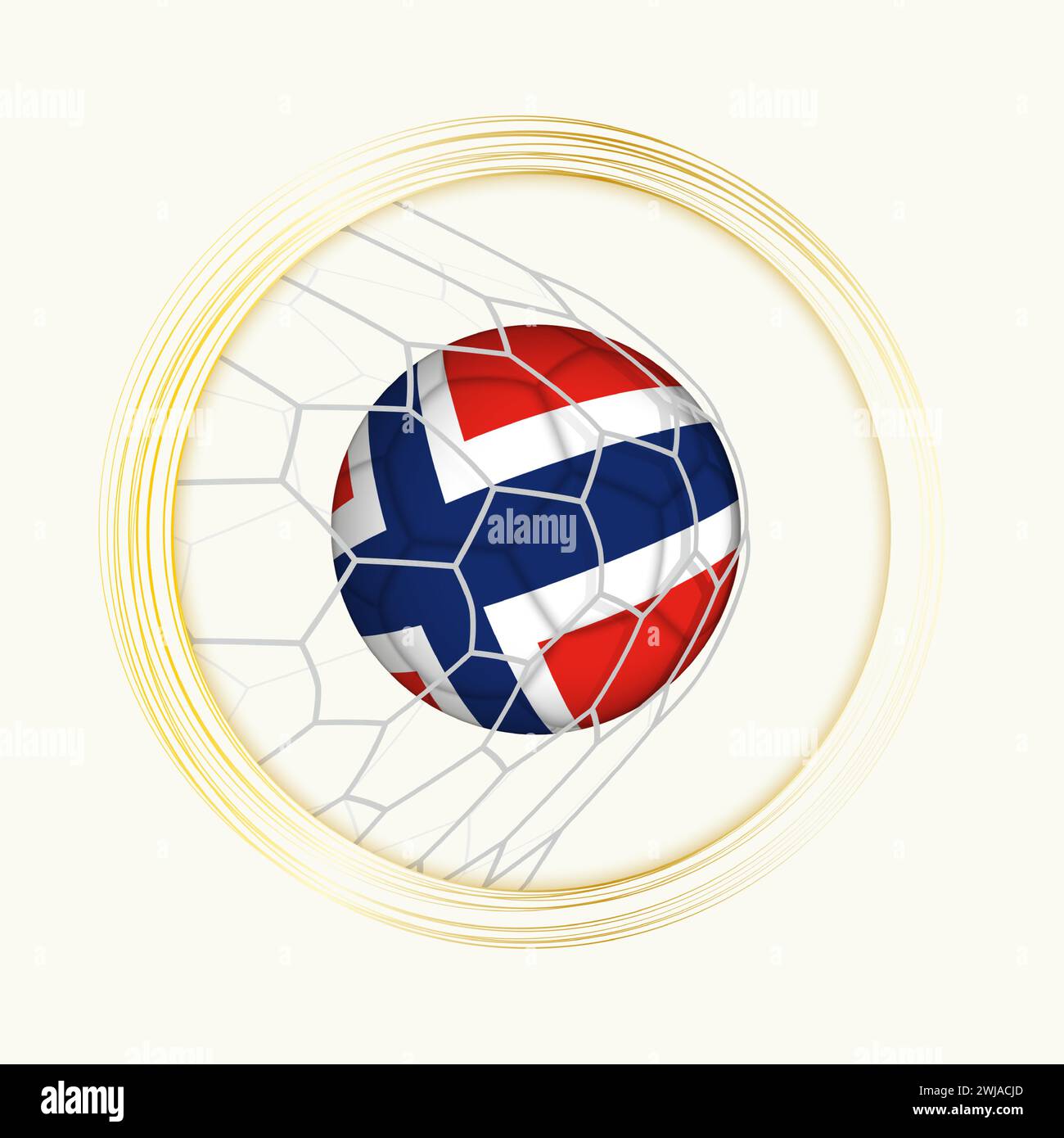 Norway scoring goal, abstract football symbol with illustration of ...