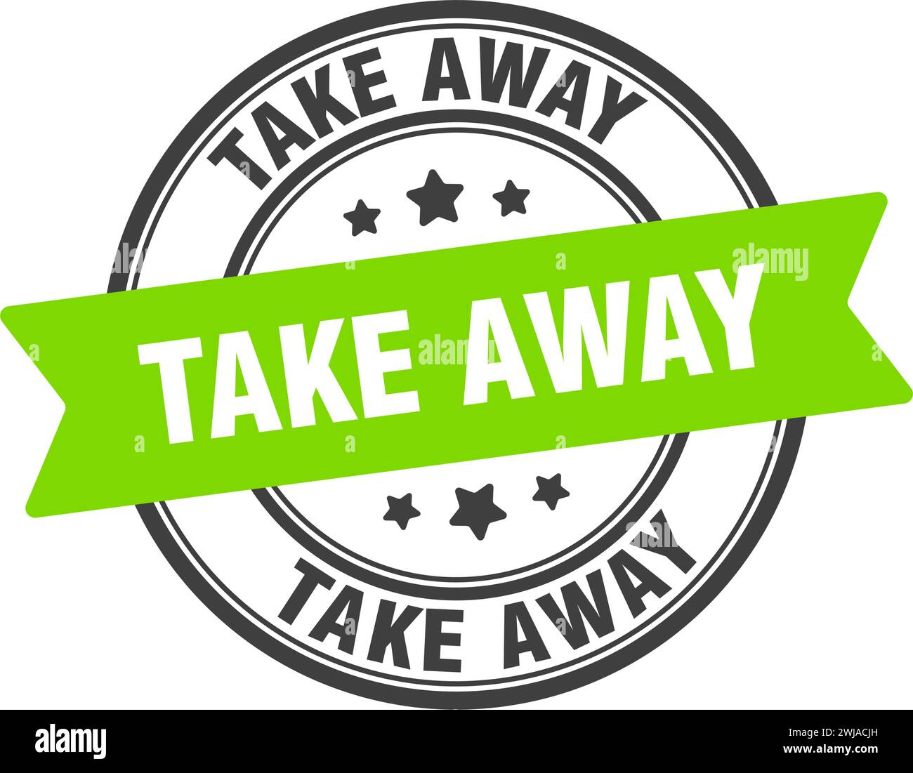 take away stamp. take away round sign. label on transparent background ...