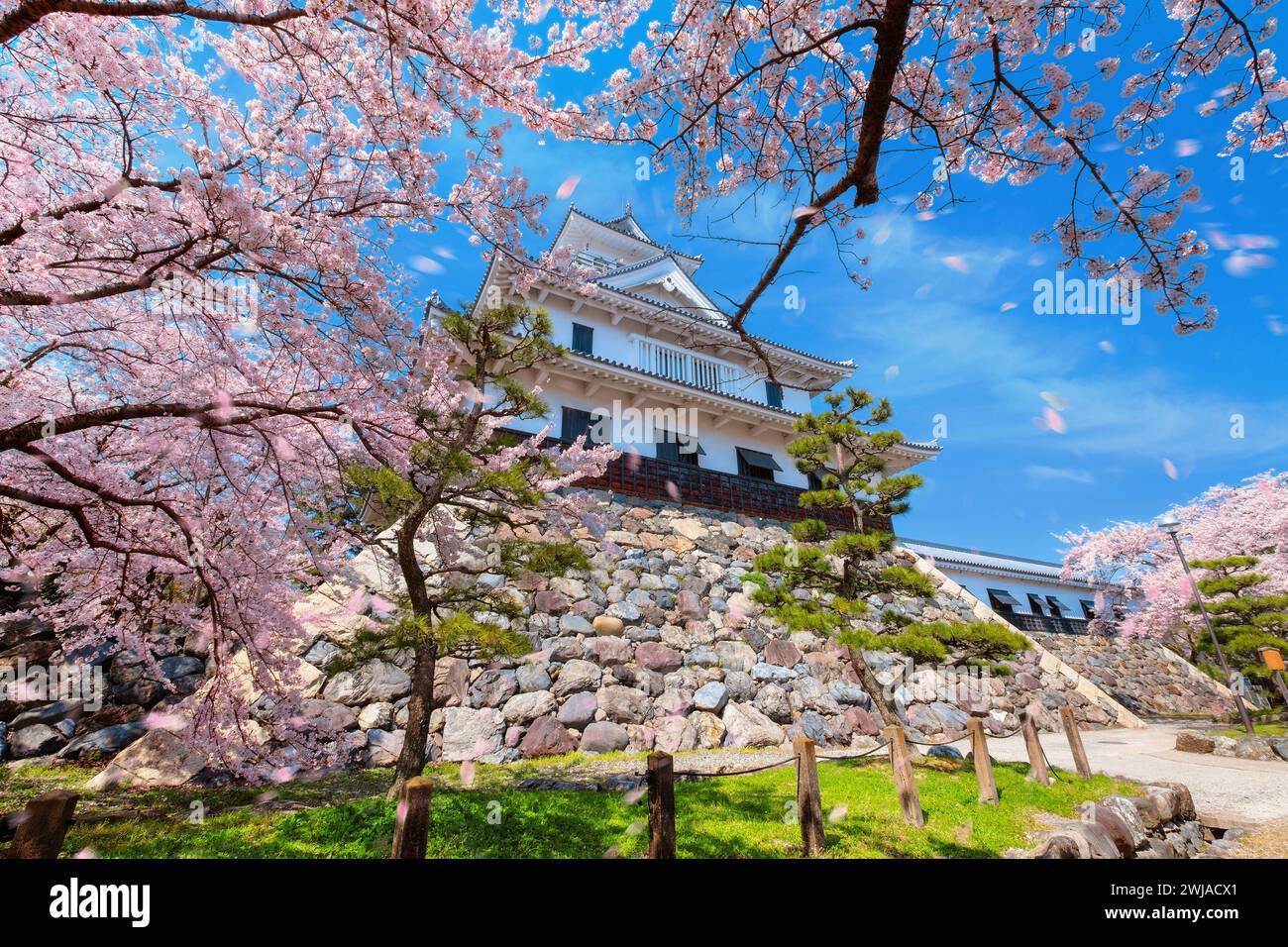 Shiga, Japan - April 3 2023: Nagahama Castle built by feudal lord ...