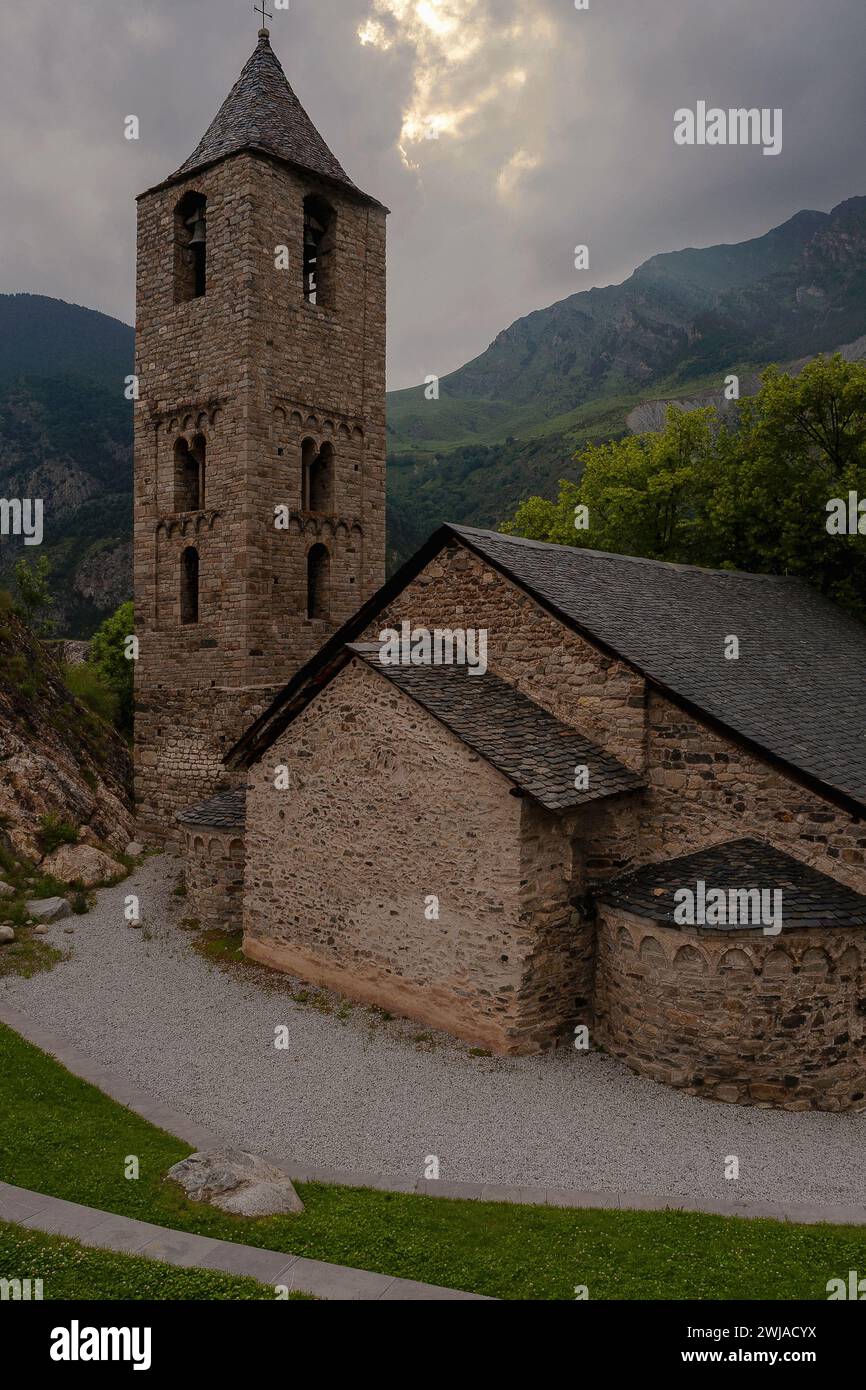 Romanesque church in the Spanish Pyrenees, the church of Sant Joan de ...