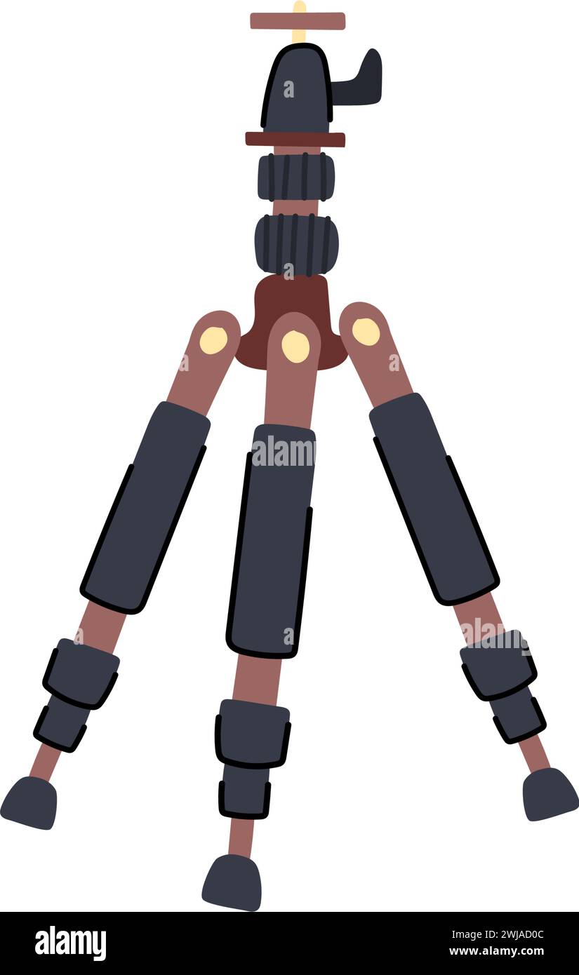 photo tripod camera cartoon vector illustration Stock Vector Image ...