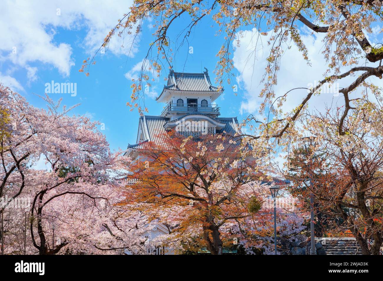 Shiga, Japan - April 3 2023: Nagahama Castle built by feudal lord ...