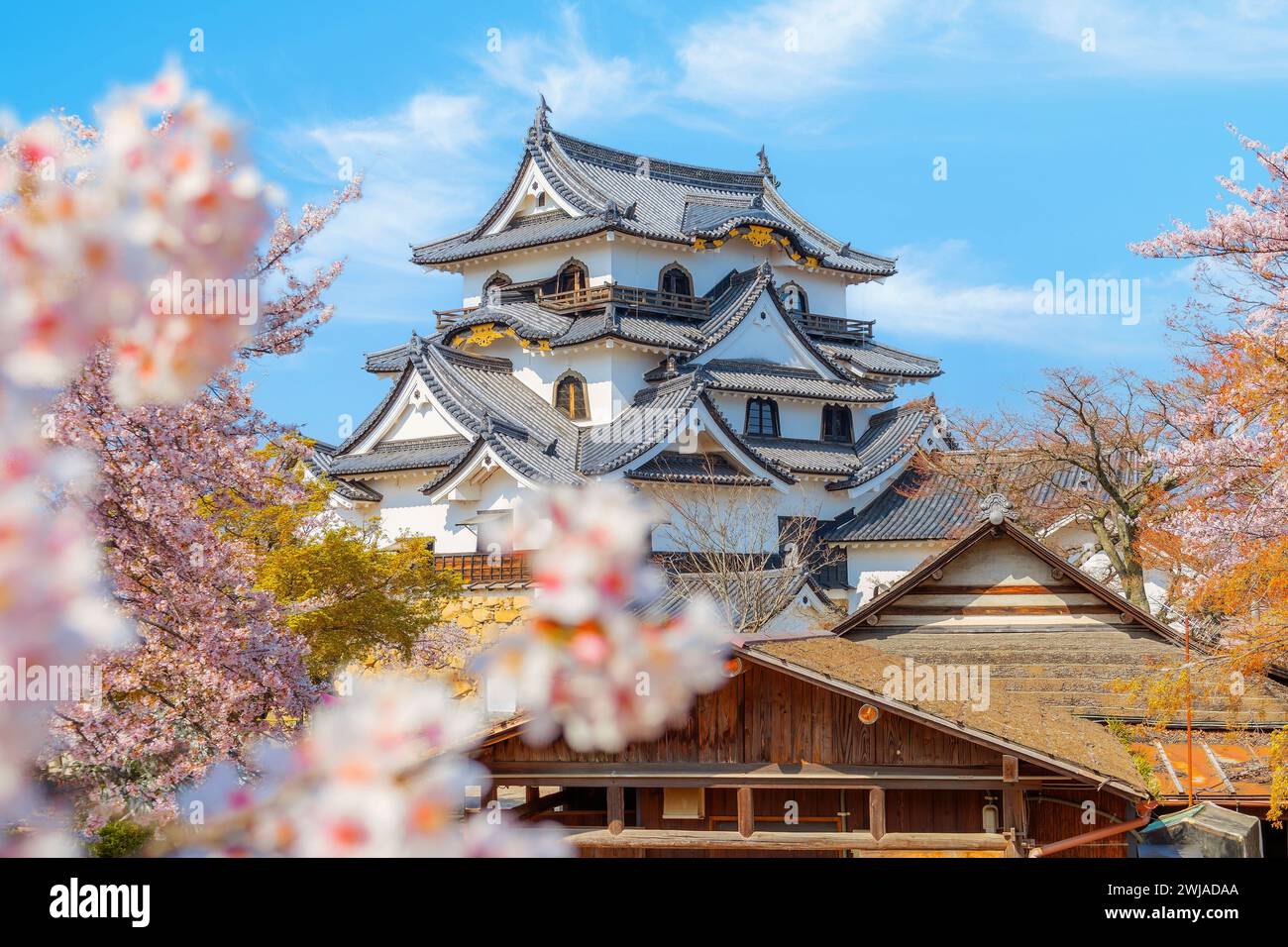 Shiga, Japan - April 3 2023: Hikone Castle completed in 1622, a ...
