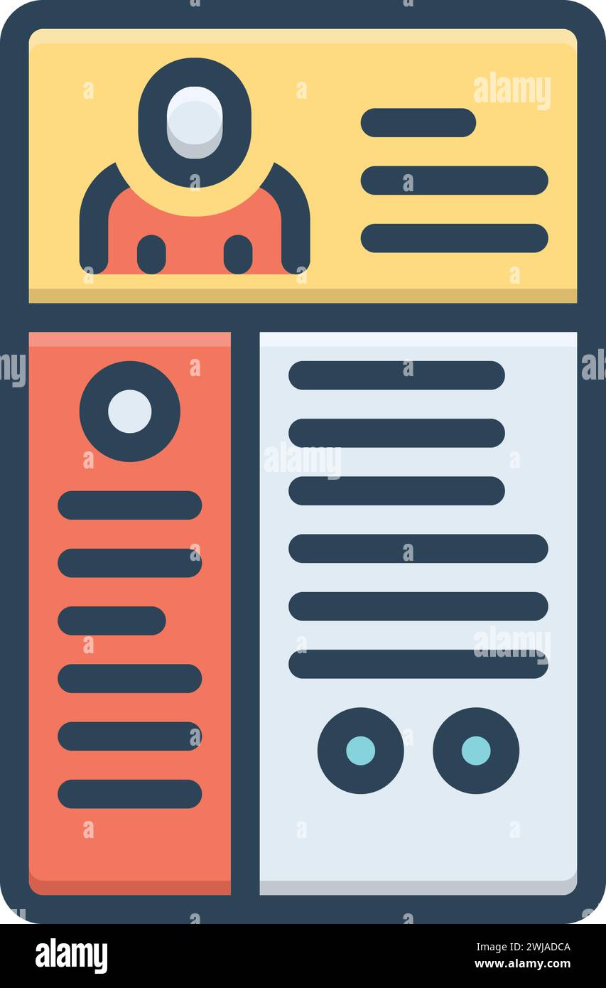 Resumes vector vectors hi-res stock photography and images - Alamy