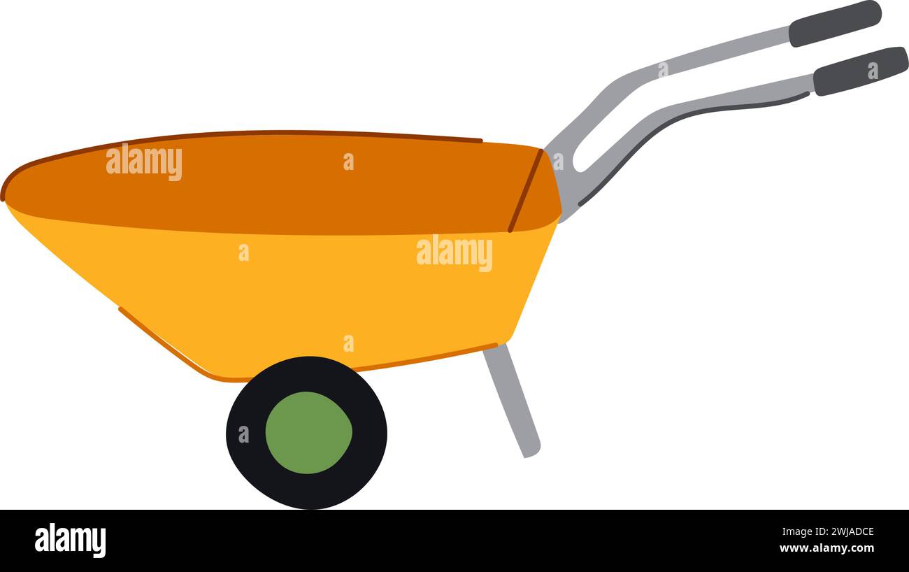 garden wheelbarrow cartoon vector illustration Stock Vector Image & Art ...