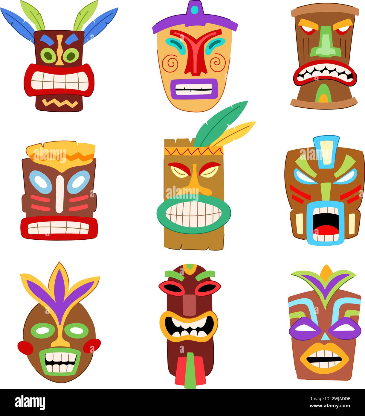 tiki mask set cartoon vector illustration Stock Vector Image & Art - Alamy tiki mask set cartoon vector illustration Stock Vector Image & Art - Alamy