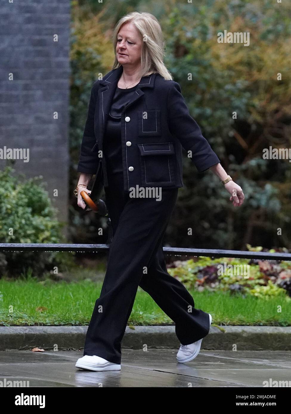 Chief executive of BT, Allison Kirkby, arriving at 10 Downing Street ...