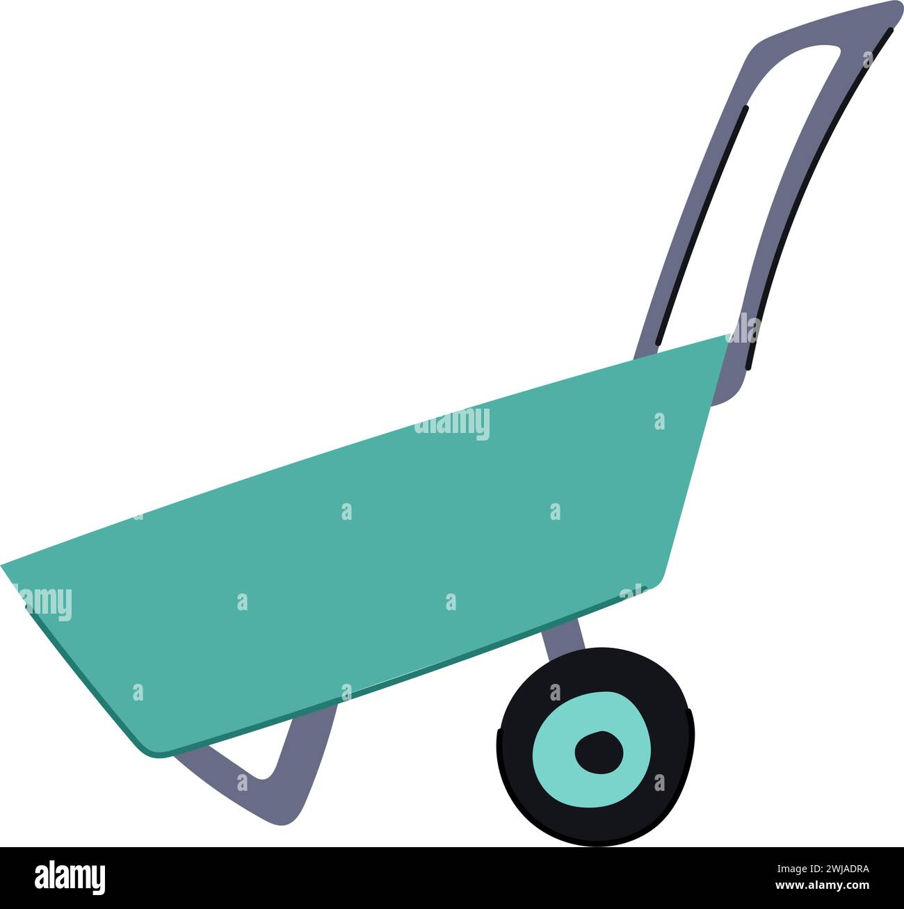 rusty wheelbarrow cartoon vector illustration Stock Vector Image & Art ...