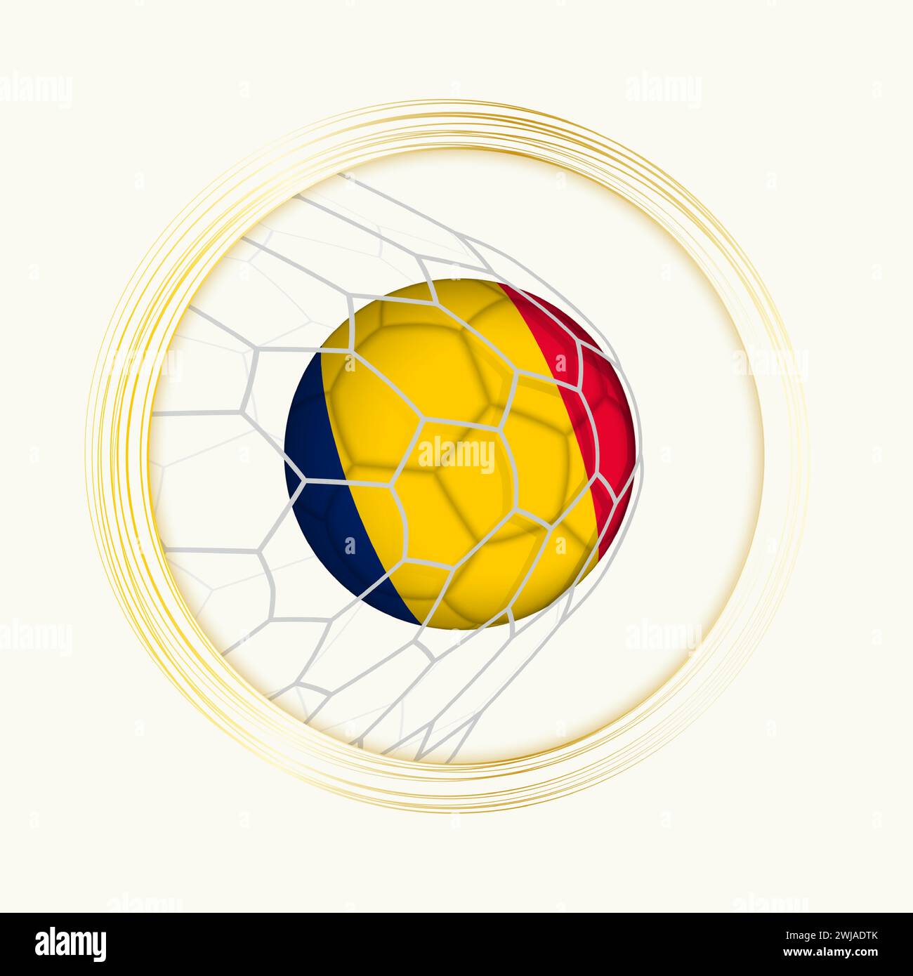 Chad scoring goal, abstract football symbol with illustration of Chad ...