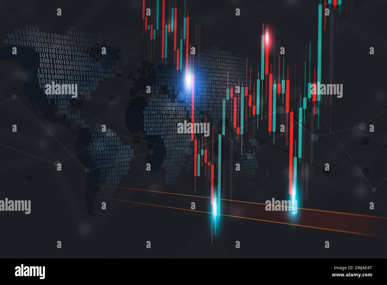 double bottom finance candles chart market. digital finance trading ...