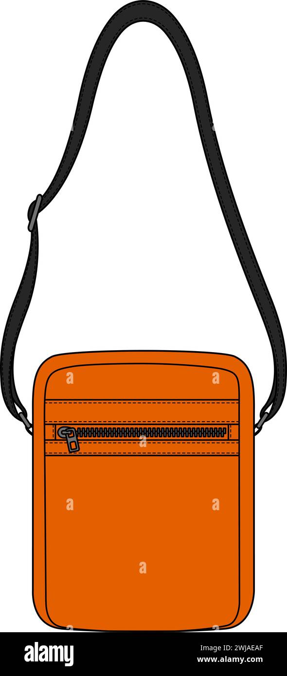 Shoulder bag vector template illustration Stock Vector Image & Art - Alamy