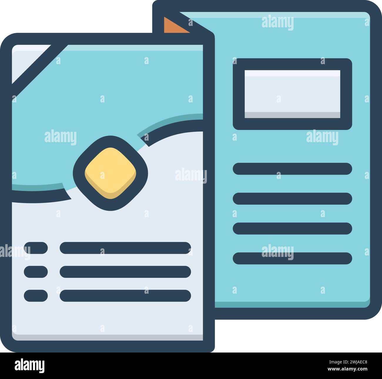Icon for brochures,pamphlet Stock Vector Image & Art - Alamy