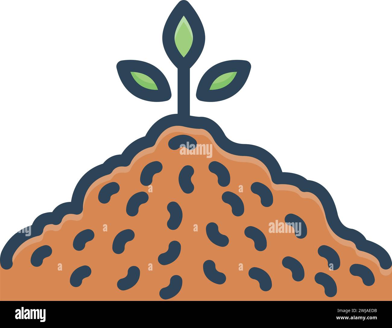 Clay loam soil Stock Vector Images - Alamy