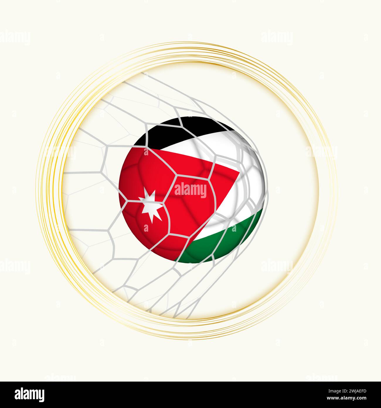 Jordan scoring goal, abstract football symbol with illustration of ...