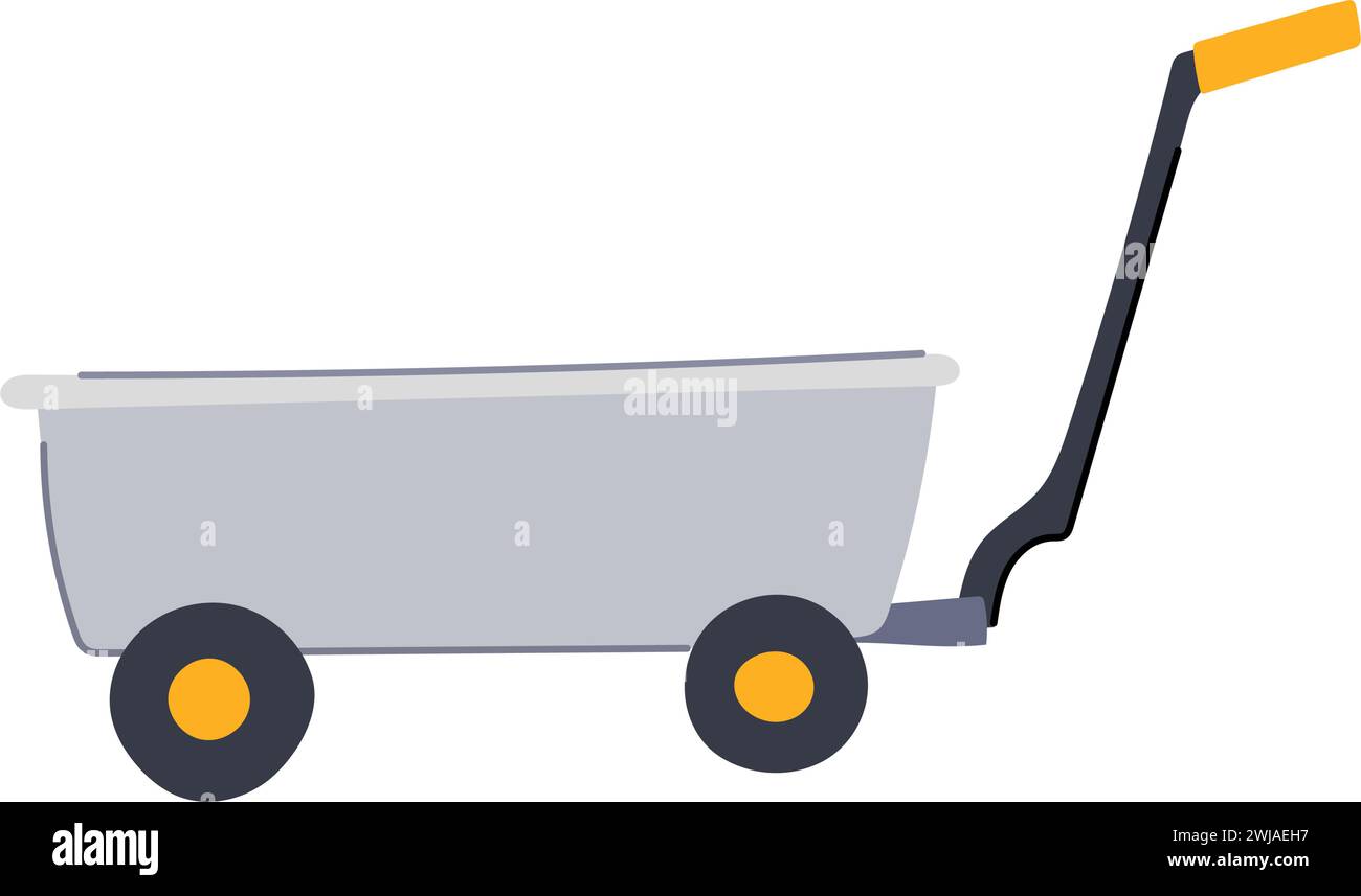 construction wheelbarrow cartoon vector illustration Stock Vector Image ...