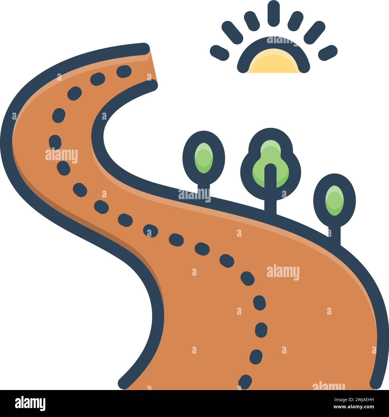 Icon for way,path Stock Vector Image & Art - Alamy