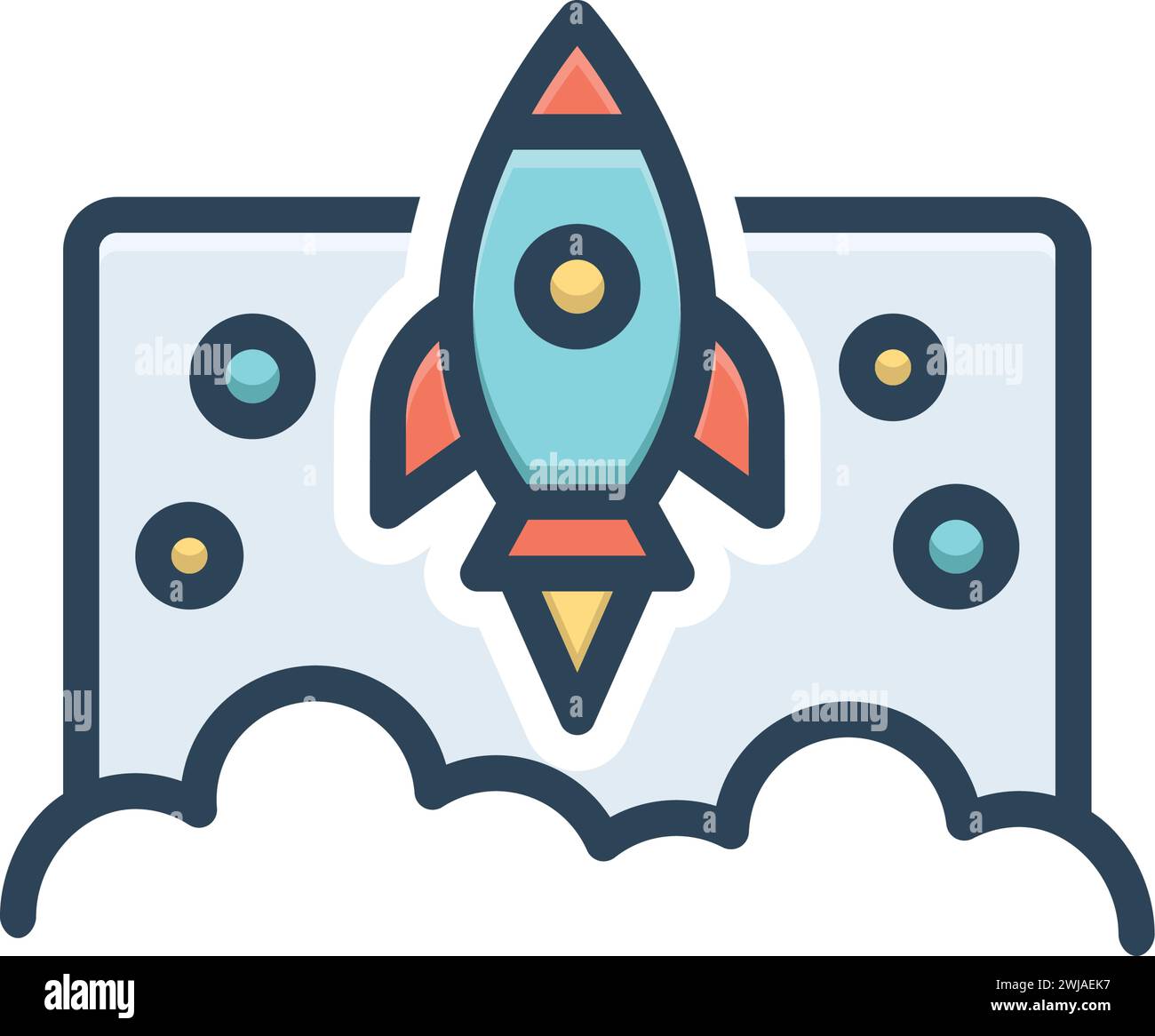 Launched spaceship illustration vector hi-res stock photography and ...