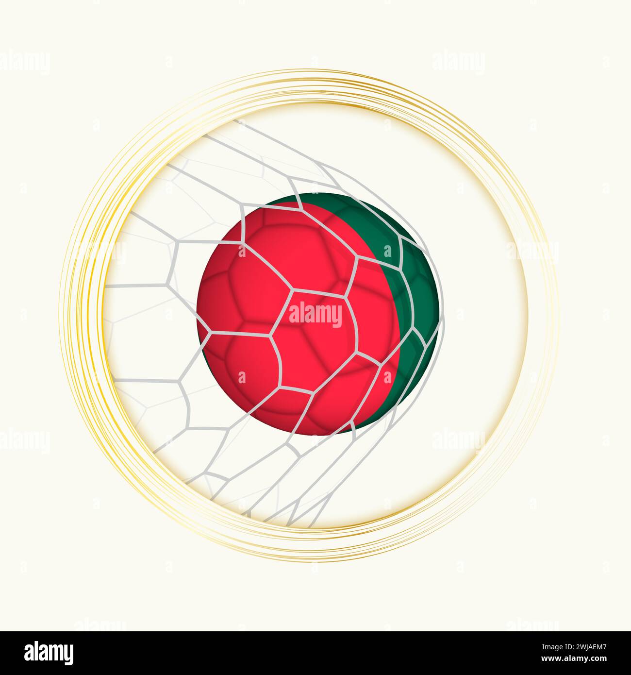 Bangladesh scoring goal, abstract football symbol with illustration of ...