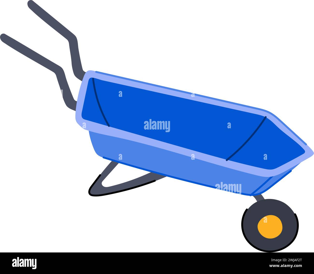 old wheelbarrow cartoon vector illustration Stock Vector Image & Art ...