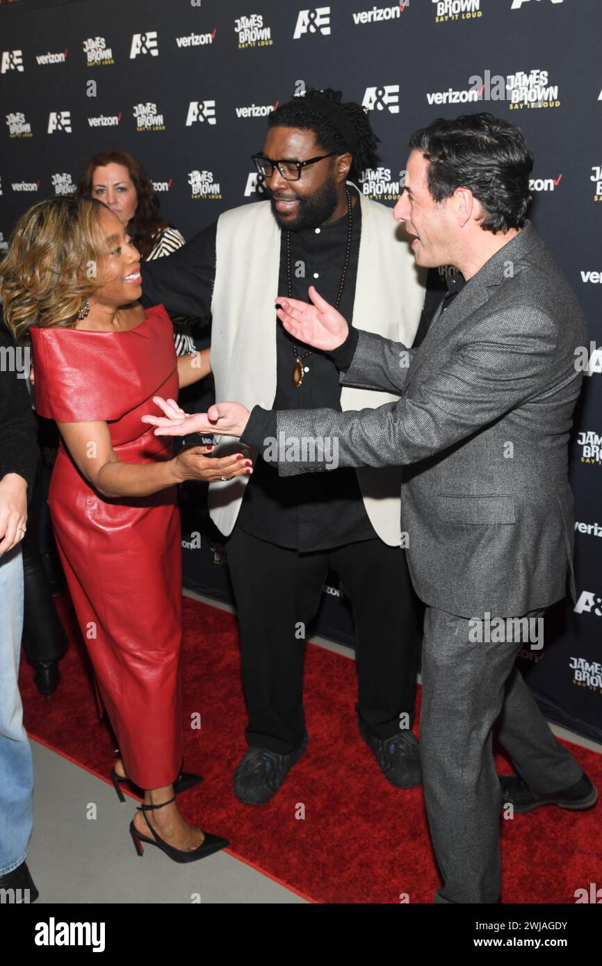 New York, USA. 13th Feb, 2024. Deborah Riley Draper, Questlove and Rob ...