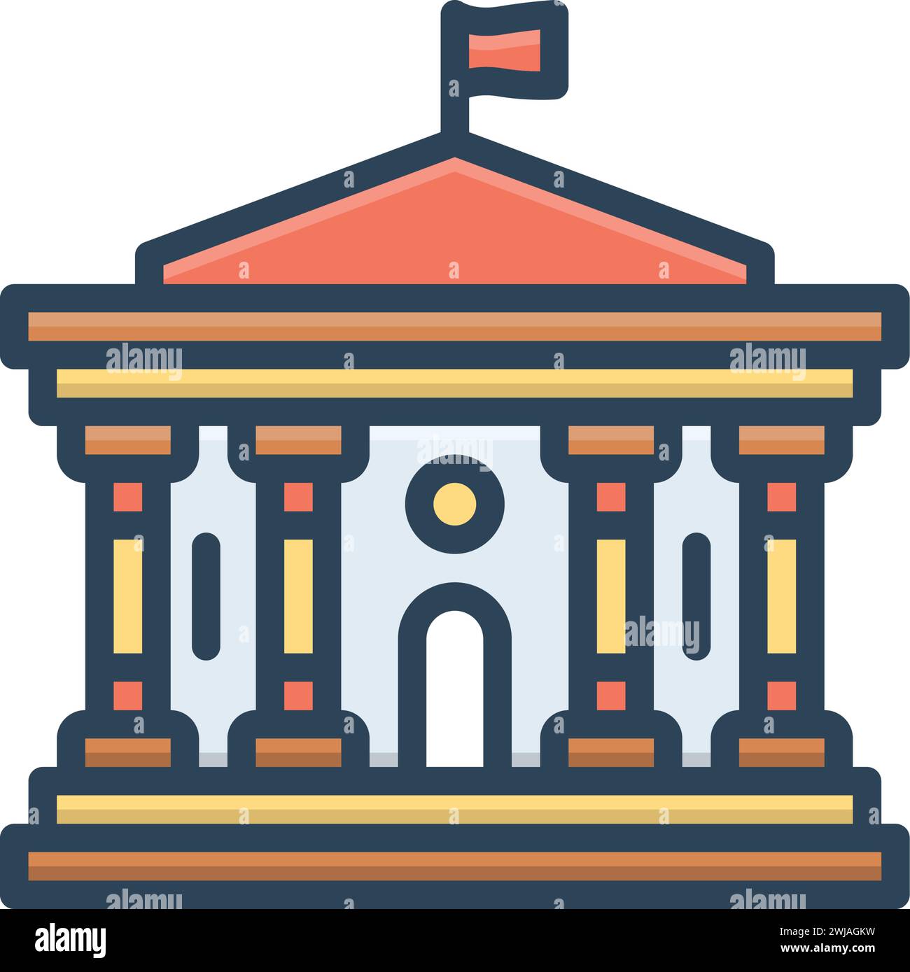 Court building tribunal symbol Cut Out Stock Images & Pictures - Alamy