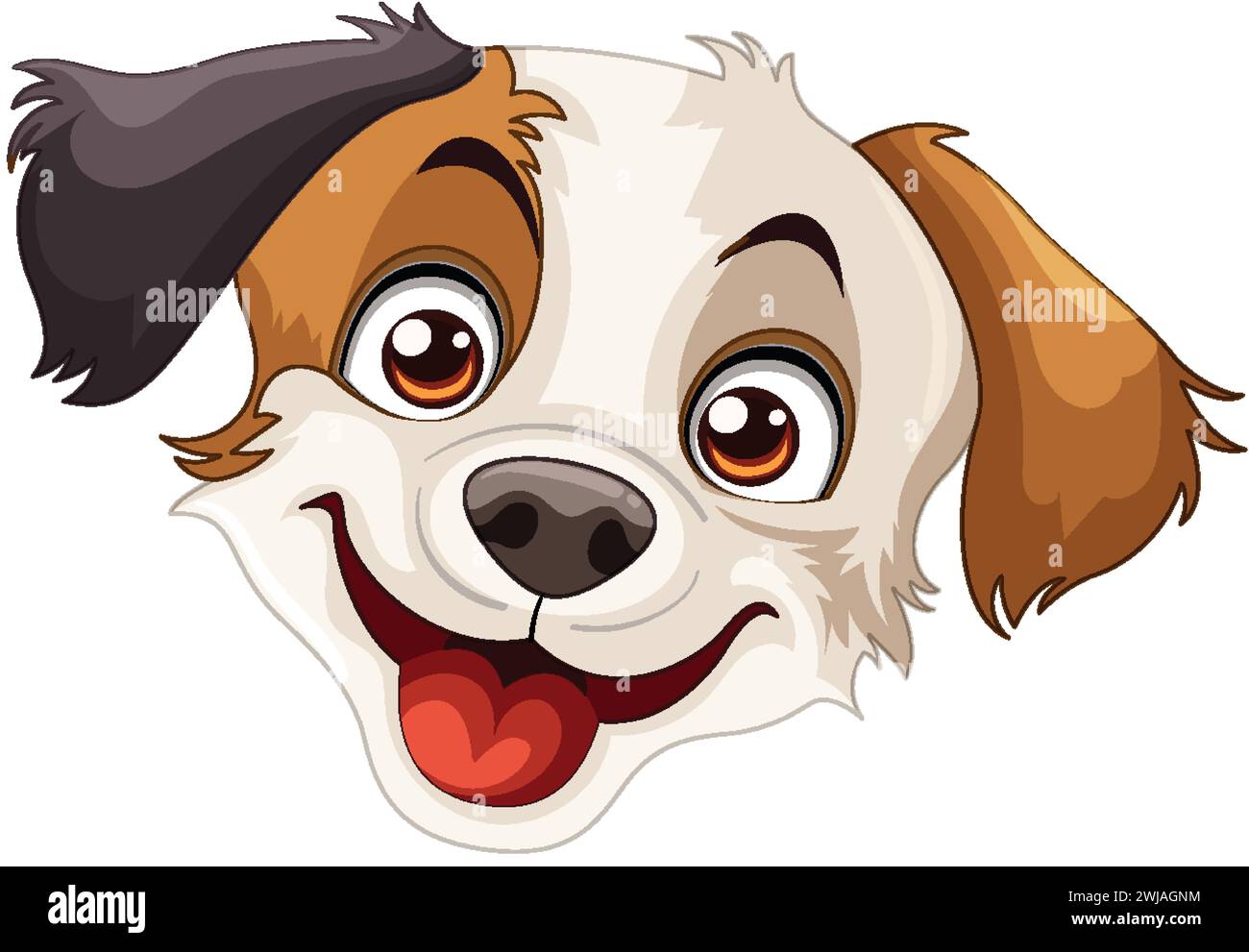 Vector illustration of a happy, playful dog Stock Vector Image & Art ...