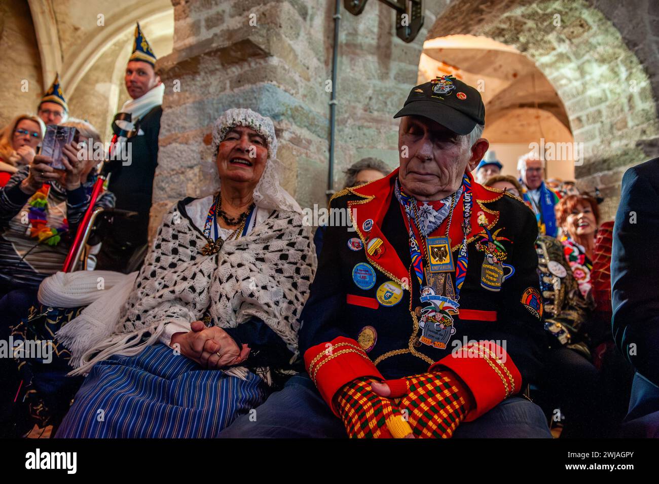 An elderly couple is seen attending the ceremony. The farmer's wedding ...