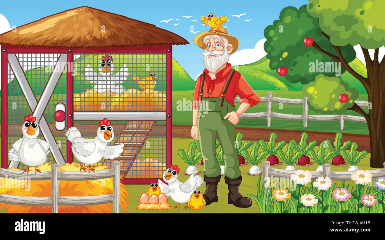Coop farmer Stock Vector Images - Alamy