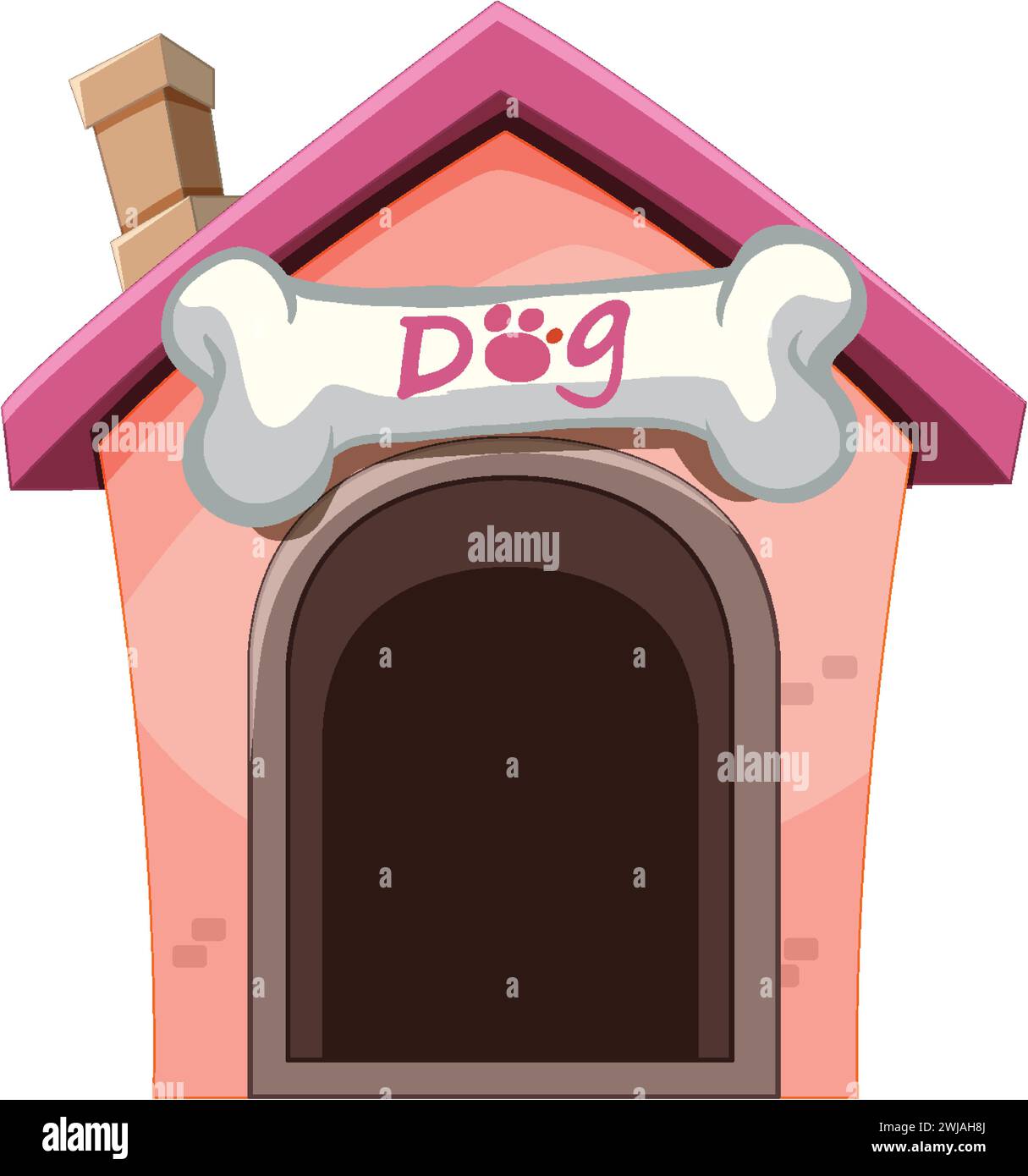 Vector illustration of a cute doghouse Stock Vector Image & Art - Alamy