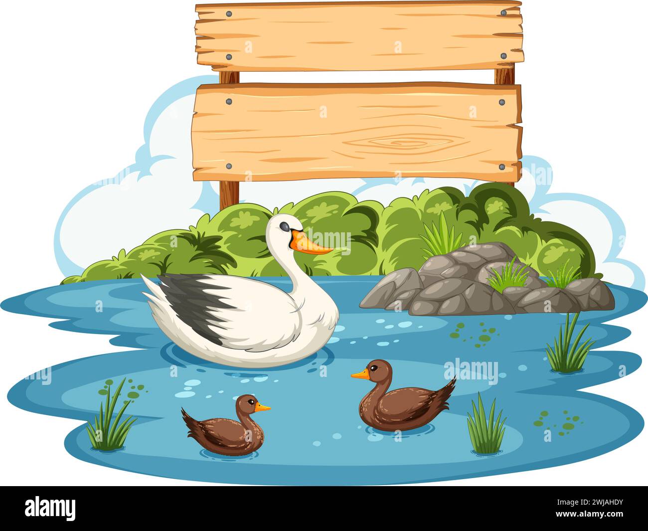 Webbed feet swan Stock Vector Images - Alamy