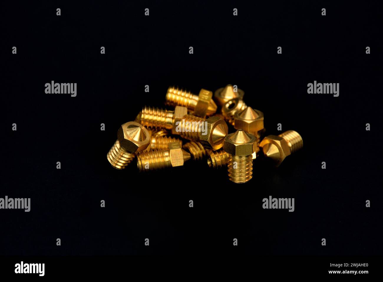 3D printer part, Brass extrusion nozzles for 3D printing machine on ...